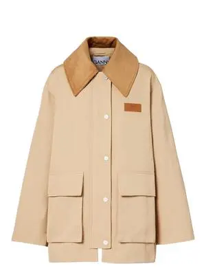 GANNI Twill Jacket - Beige