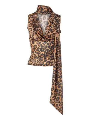 BLUMARINE Leopard-Printed Jersey Top