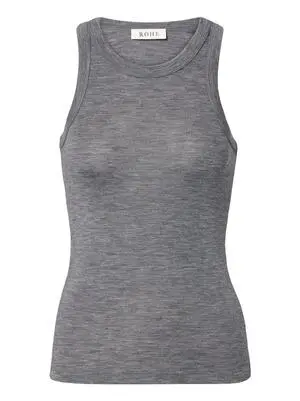 RÓHE Wool Jersey Tank Top - Grey