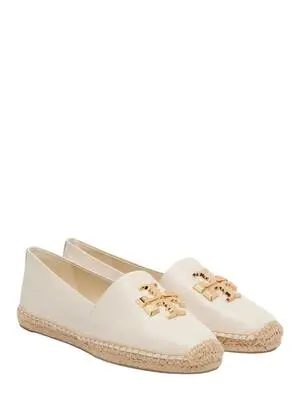 Tory Burch Eleanor Leather Espadrilles - White
