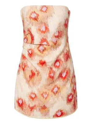 SIR. Fiorella Floral Linen Minidress - Multicoloured