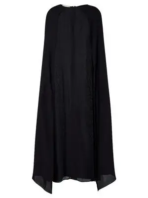 Plan C Georgette Midi Dress - Black