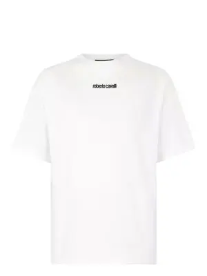 Roberto Cavalli Logo-detail T-shirt - White