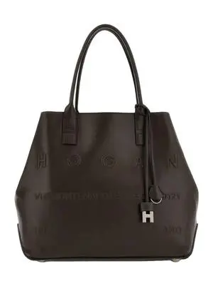 Hogan Script Address Medium Tote Bag - Brown
