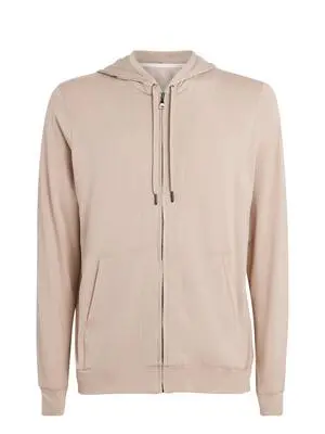 Derek Rose Basel Micro Modal Hoodie - Beige
