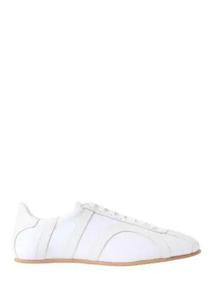 TOTEME Leather-trimmed Cotton-canvas Sneakers - White