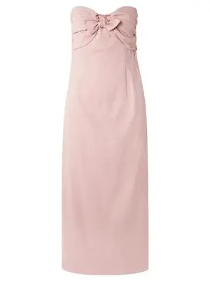 Tove Rahel Linen-blend Midi Dress - Pink