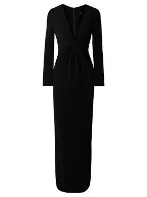 NILI LOTAN Tavi Twist-front Jersey Dress - Black