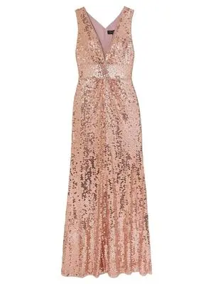 Jenny Packham Supernova Embellished Sequined Tulle Gown Pastel Pink