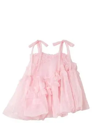 Cecilie Bahnsen Cristina Crinkled-taffeta Mini Dress - Pink