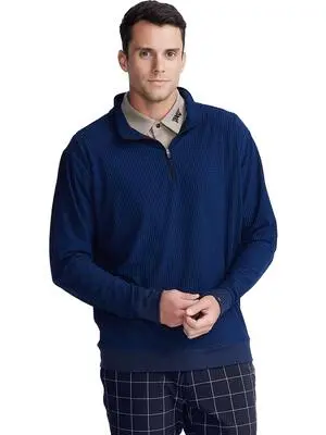 PXG Textured Quarter Zip Pullover - Midnight Blue