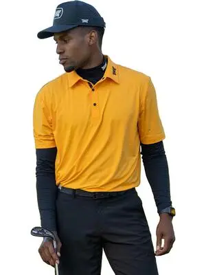 PXG Comfort Fit Perforated Polo - Marigold