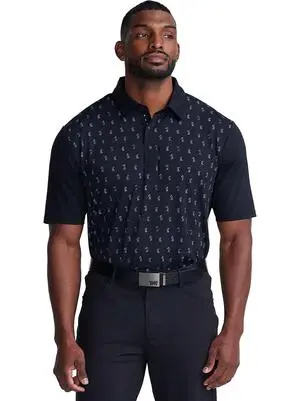 PXG Comfort Fit Player Print Polo - Black
