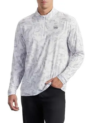 PXG Essential Fairway Camo 1/4 Zip Pullover - White
