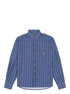 DENIM TEARS Oxford Mesh Button Up - Blue