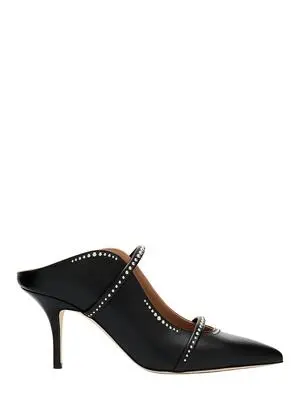 MALONE SOULIERS Maureen Studded Nappa Leather Mules - Black