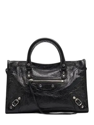 Balenciaga Le City Small Leather Shoulder Bag - 1000 Black