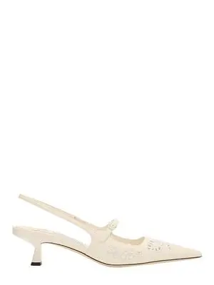 JIMMY CHOO Didi 45 Leather Slingback Pumps - Latte