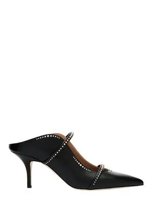 MALONE SOULIERS Maureen Studded Nappa Leather Mules - Black
