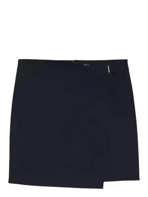 BOSS Wrap-effect Mini Skirt - Blue