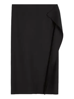Max Mara Ruffled Skirt - Black