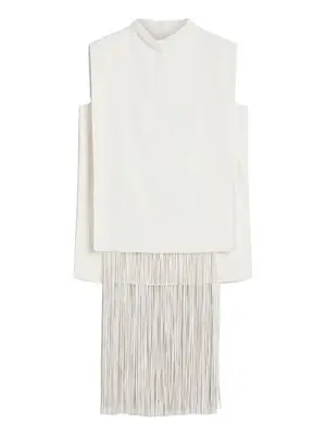 Max Mara Sleeveless Top With Fringe - Pink