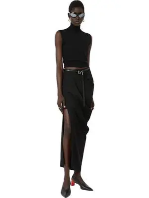 Max Mara Asymmetric Draped Skirt - Black