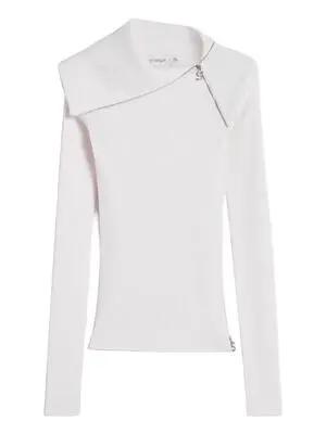 Max Mara Sweater With Zip Detail - White