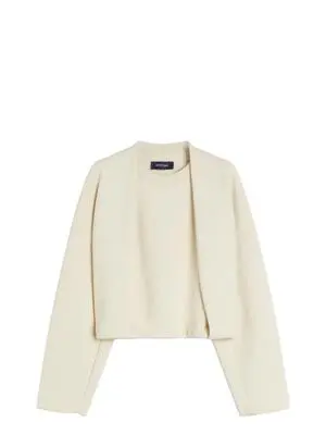 Max Mara Soft Sweatshirt With Double-layer Effect - Ivory