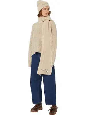 Max Mara Boxy-fit Wool Knit Jumper - Beige