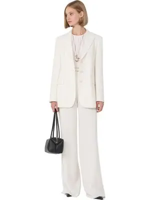 Max Mara Single-breasted Cady Blazer - Ivory