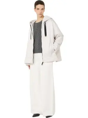 Max Mara Padded Hooded Canvas Jacket - White