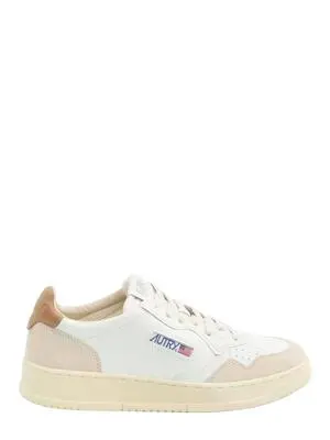 AUTRY Perforated Suede Leather Sneakers - White