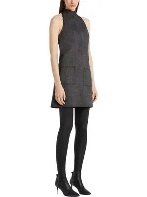 COURREGES High-neck Sleeveless Dress - Grey