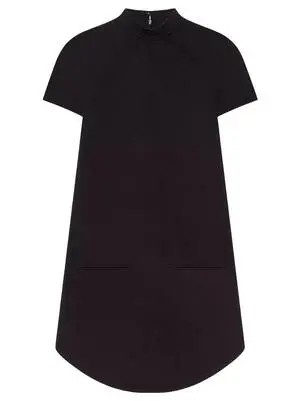 COURREGES High-neck Short-sleeve Dress - Black