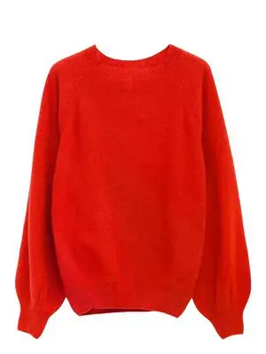 BASERANGE Soar Purl Raglan-sleeve Jumper - Red