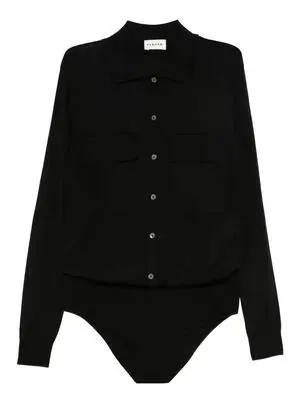 P.a.r.o.s.h Button-up Bodysuit - Black