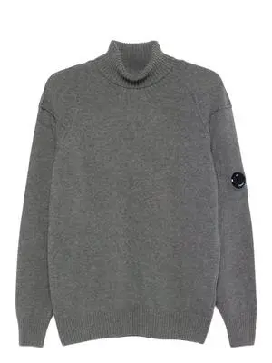 C.P. COMPANY Roll-neck Sweater - Grey