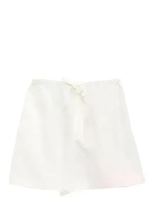 BASERANGE Kolla Drawstring Cotton Shorts - White