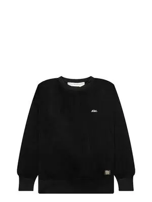 ADVISORY BOARD CRYSTALS Waffle Logo-embroidered Sweater - Black