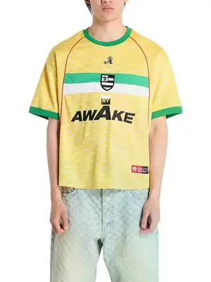 AWAKE NY Short Sleeve Sport Jersey Top - Yellow