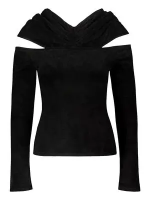 ALEXANDRE VAUTHIER Ribbed Turtleneck Top
