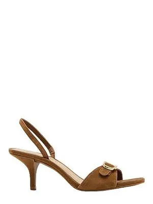 Pink Henrietta Slingback Heels - Brown