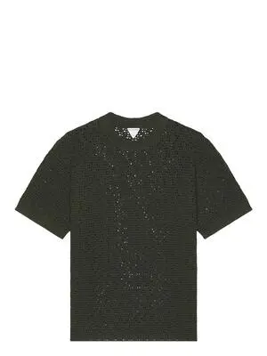Bottega Veneta Cotton Crochet Knit Tee - Shrub