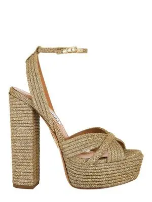 AQUAZZURA Aquazzura Sundance Plateau 140 Sandals Platino