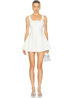 LoveShackFancy Vionne Fit & Flare Dress - White