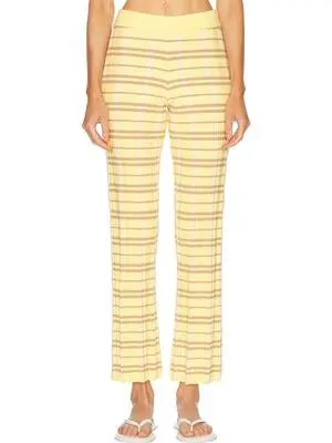 Guest In Residence Plaid Flare Pant - Butter Combo