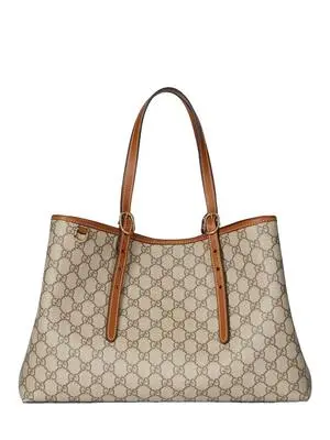 Gucci Gg Emblem Large Tote Bag - Beige