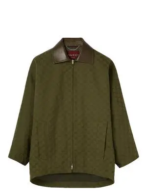 Gucci Gg Canvas Zip-up Jacket - Green