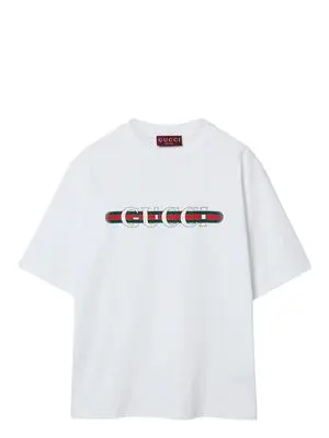 Gucci Cotton Jersey T-shirt With Print - White